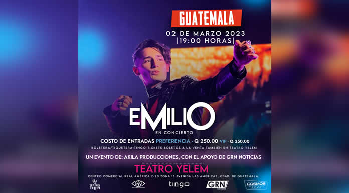 EMILIO OSORIO MARCOS dará un concierto en Guatemala solo para fans ...